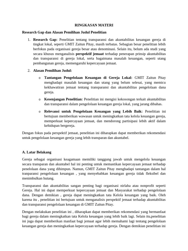 Ringkasan Materi Proposal | PDF