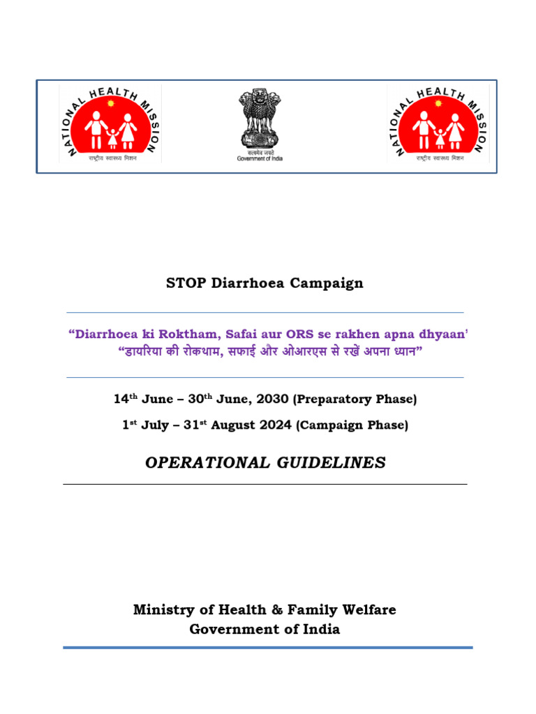 Stop Diarrhoea Campaign 2024 Guidelines | PDF | Diarrhea | Breastfeeding