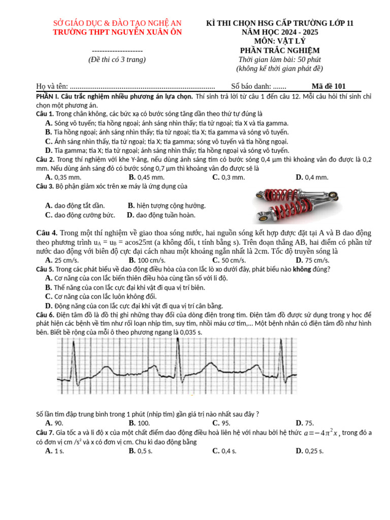 ĐỀ HSG VẬT LÝ 11 | PDF