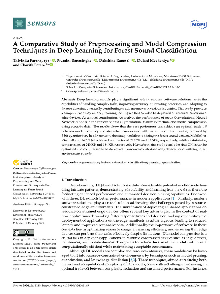 A Comparative Study of Preprocessing and Model Compression Techniques ...