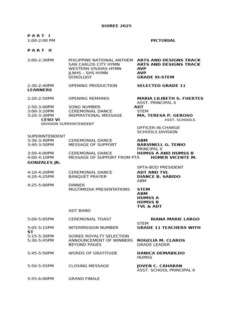 Soiree 2025 Program | PDF | Video | Screenwriting