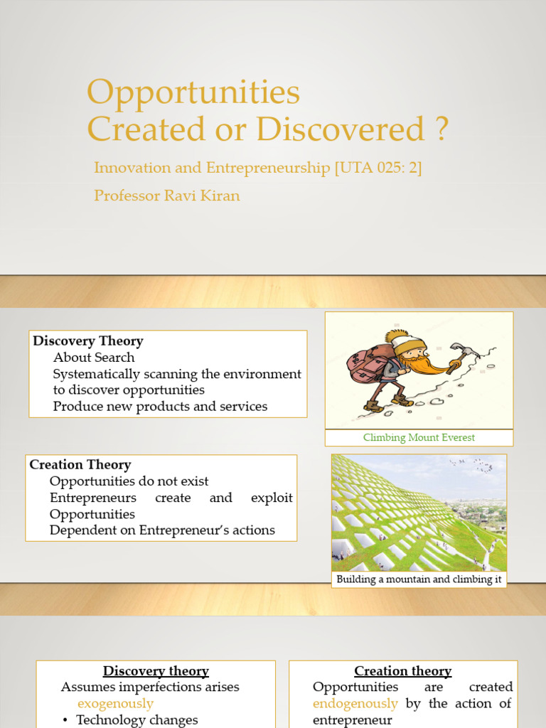 Opportunities Created or Discovered 2 pptx.pptx | PDF ...