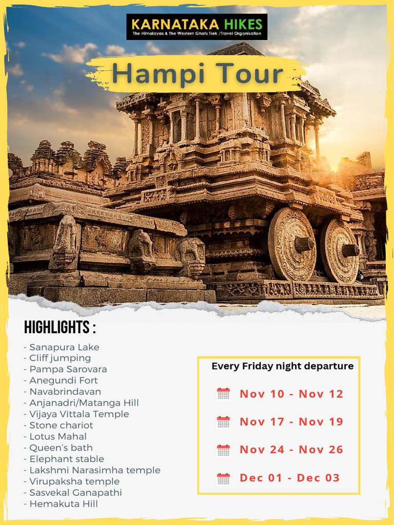 Hampi Tour Karnataka Hikes | PDF | Safety | Hiking