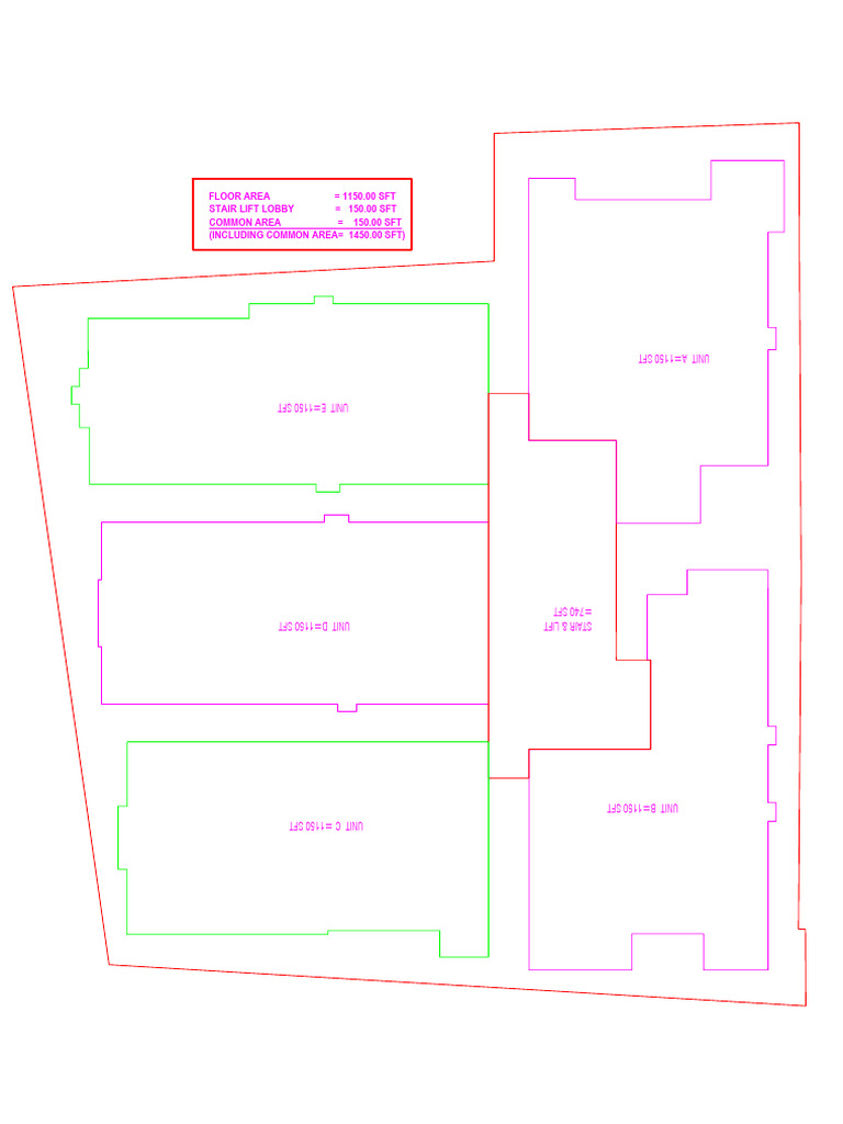 Floor Area 1150.00 SFT Stair Lift Lobby 150.00 SFT Common Area 150.00 SFT (Including Common Area ...