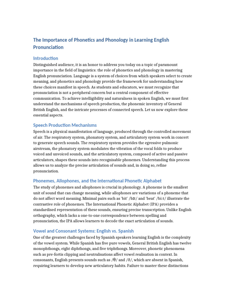 Phonetics_Presentation_Speech_Professional | PDF | Phoneme | Phonetics