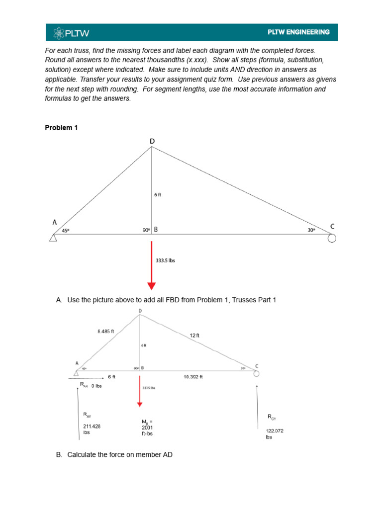 Truss Calcs-Pt 2 - W2024 - Nikith Muralikrishnan | PDF