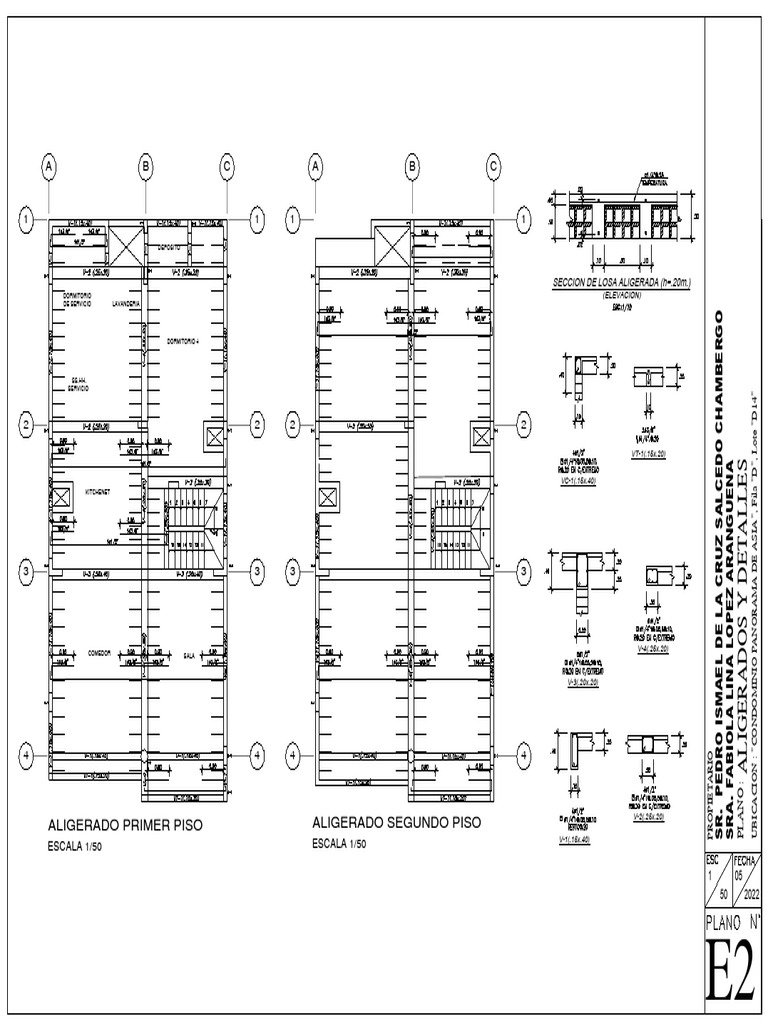 Plano de Aligerados en Condominio Asia | PDF