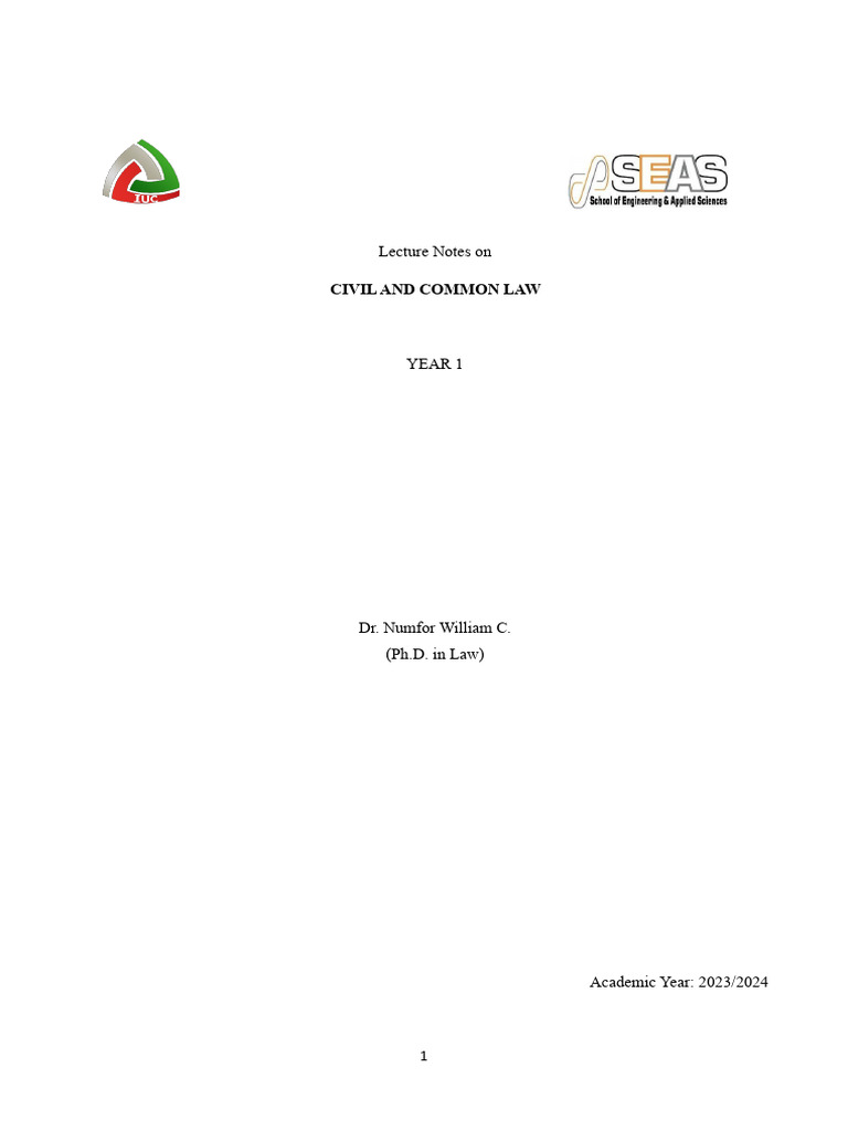 Civil and Common Law HND IUC 2023 2024 COMPLETE | PDF | Human Rights ...