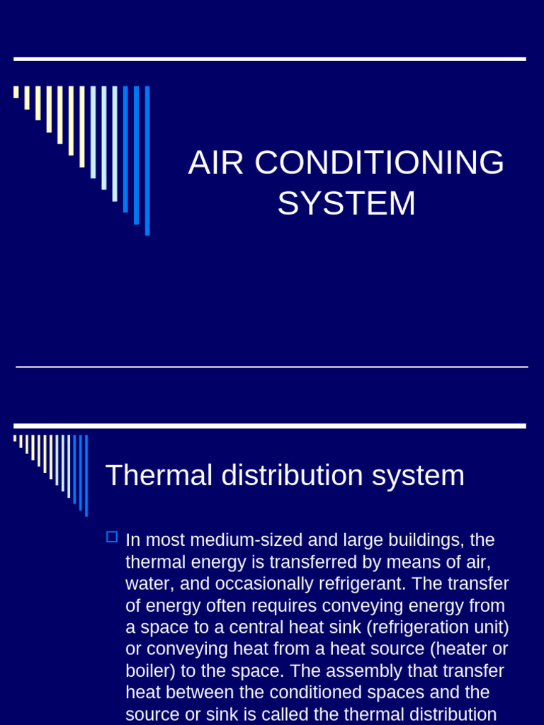 Air Conditioning Thermal Distribution Systems | PDF | Thermostat ...