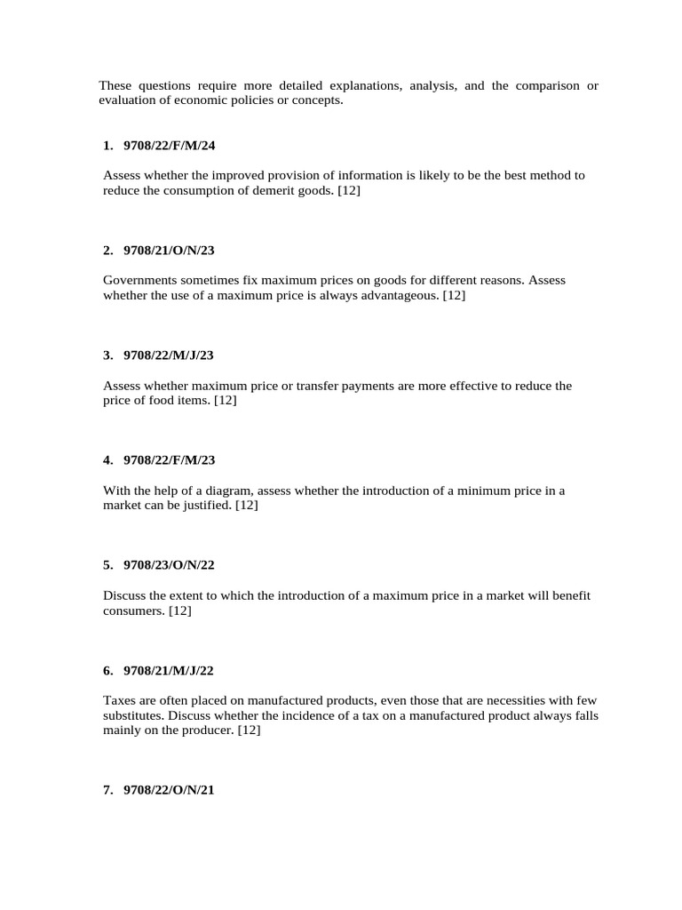 Government Microeconomic Intervention (AS) | PDF | Taxes | Subsidy
