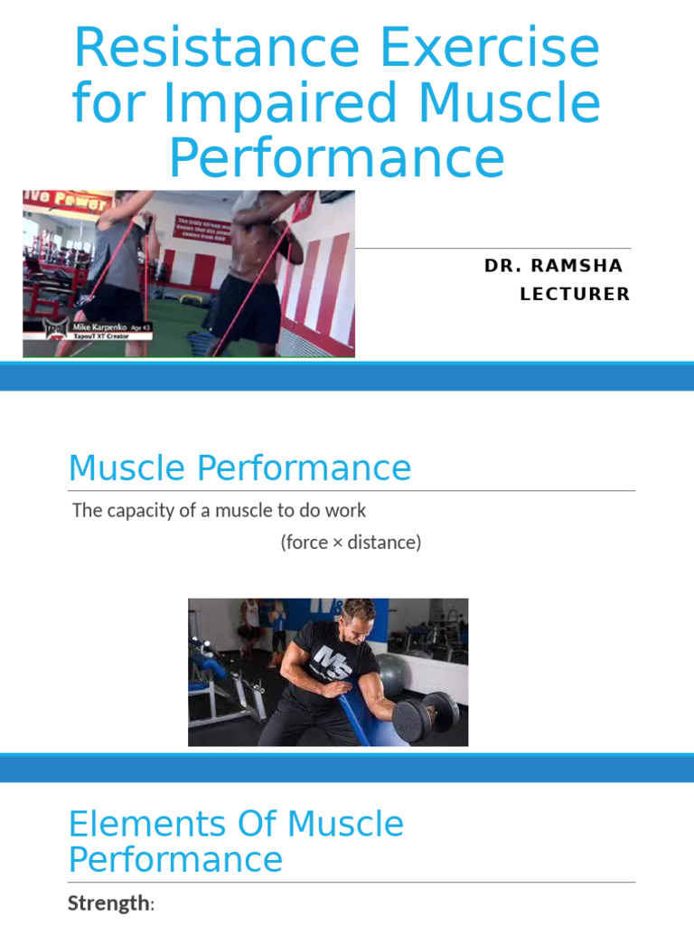 Resistance Exercise For Impaired Muscle Performance | PDF | Strength ...