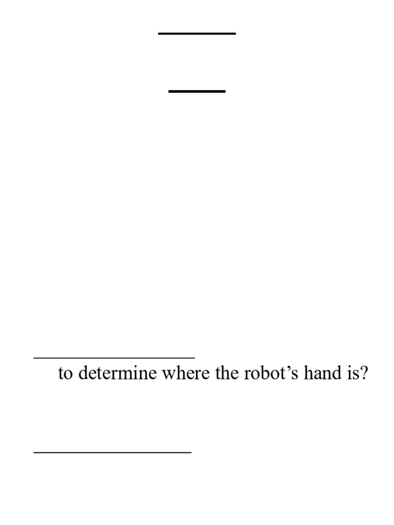 Robot Arm Kinematics DH IR | PDF | Matrix (Mathematics) | Kinematics
