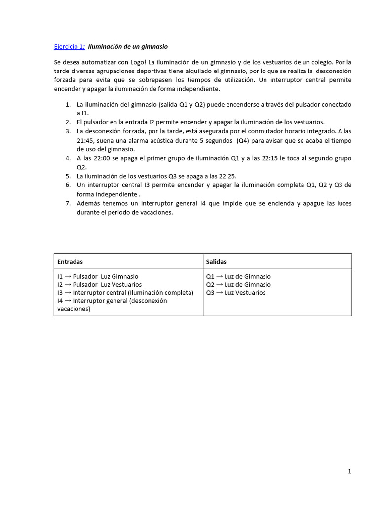 Ejercicios para Realizar en LogoSoft y Tia Portal | PDF | Semáforo ...