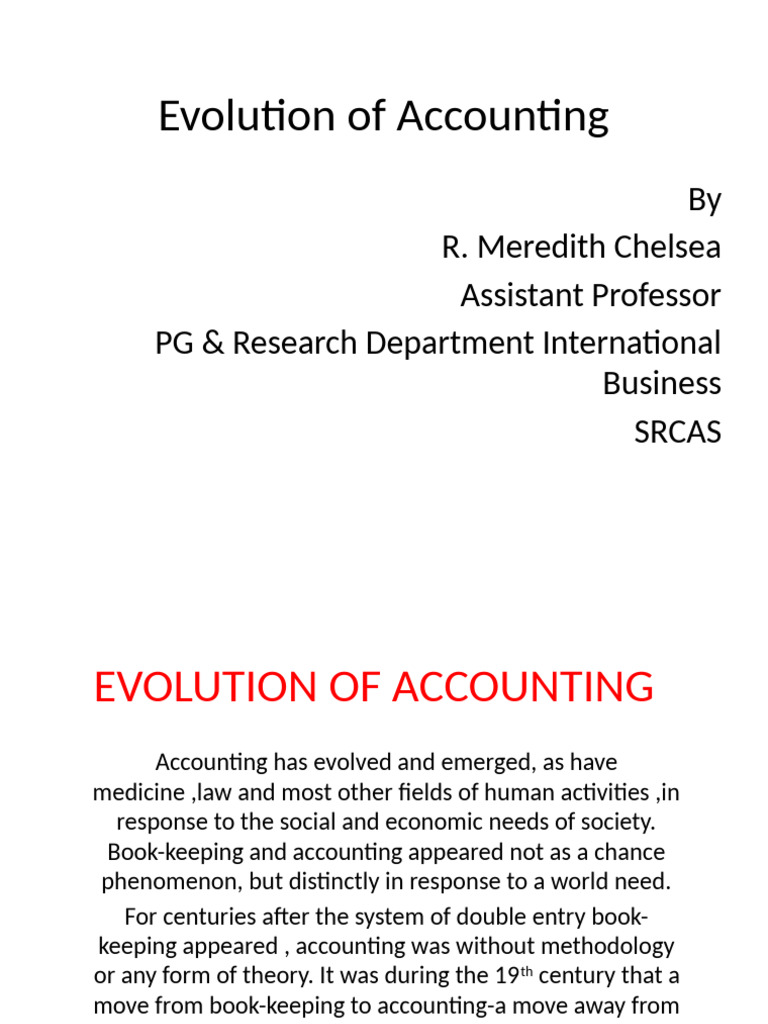 Evolution of Cost Accounting | PDF | Depreciation | Accounting