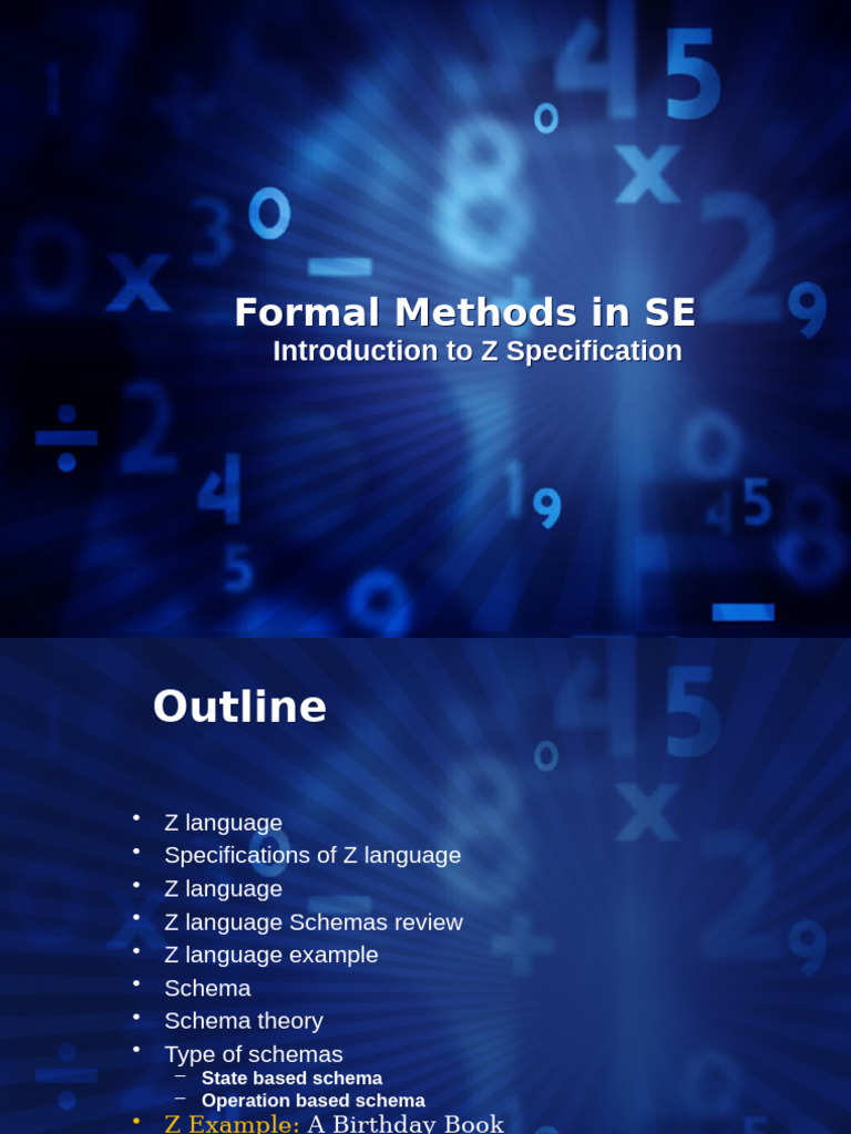 MasterSlides - Z Specifications - Formal Methods in SE | PDF | Conceptual Model | System