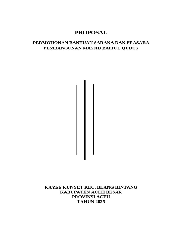Proposal Permohonan Bantuan Pembangunan Dan Rehab Mesjid | PDF