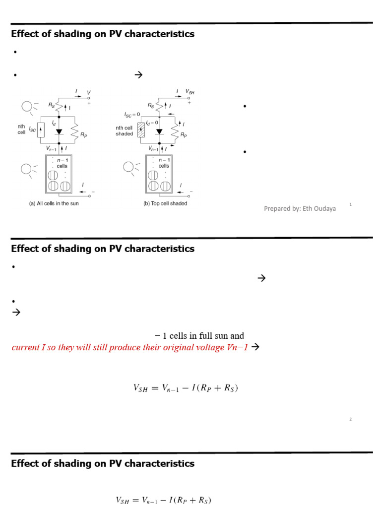 PV Model Effect of Shading On PV Characteristics | PDF | Photovoltaic ...