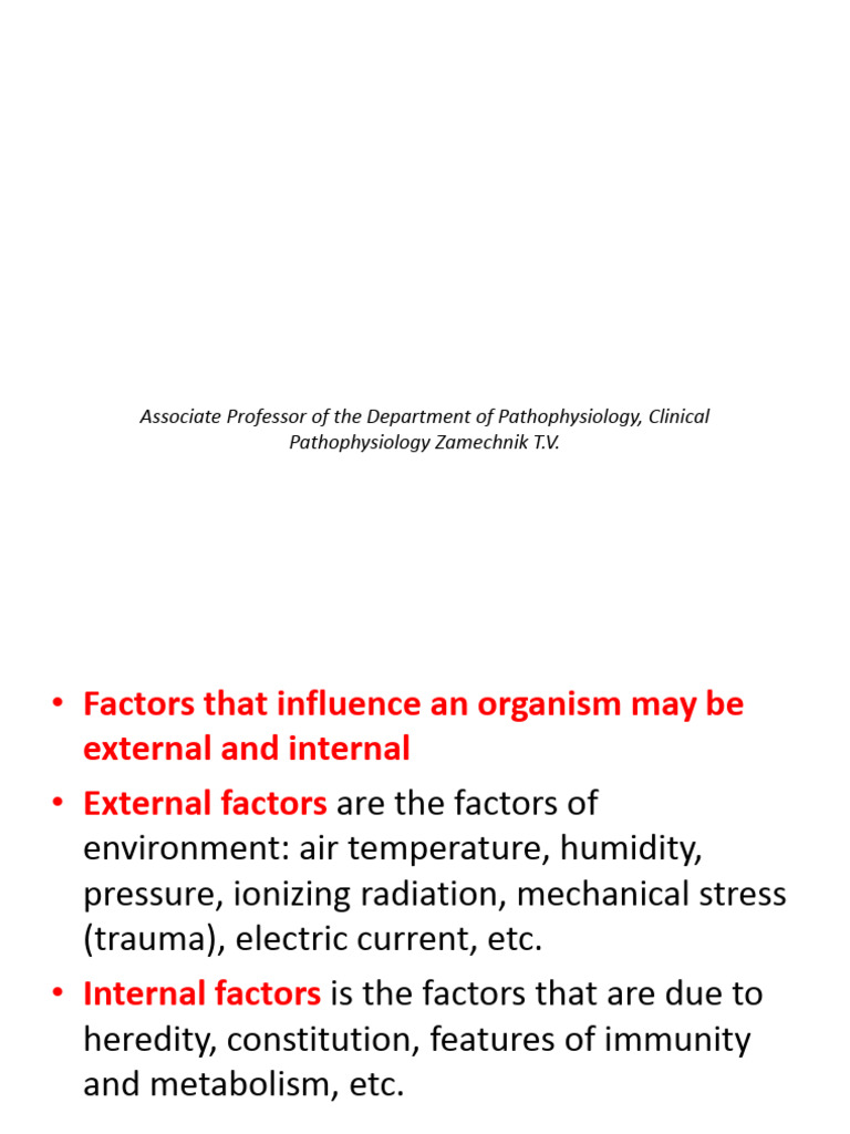 Body Reactivity: Internal & External Factors | PDF | Immune System ...