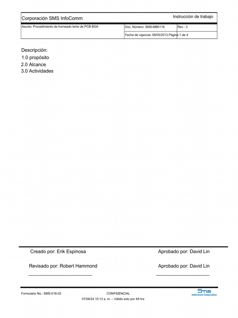 BGA PCB Slow Baking Procedure | PDF | Informática