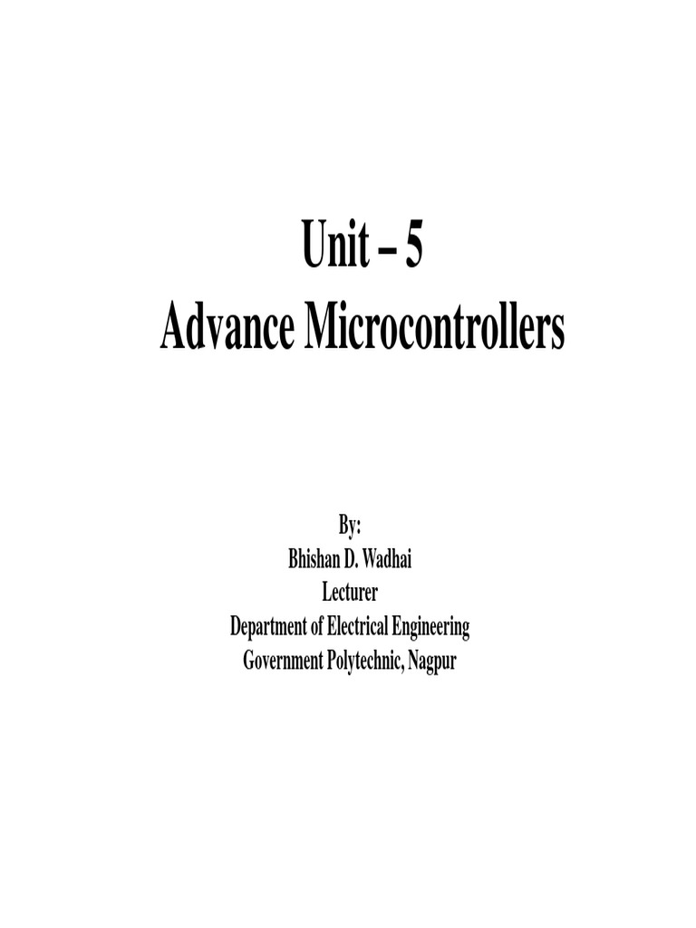 Unit - 5 - Advance Microcontroller | PDF | Microcontroller | Central Processing Unit