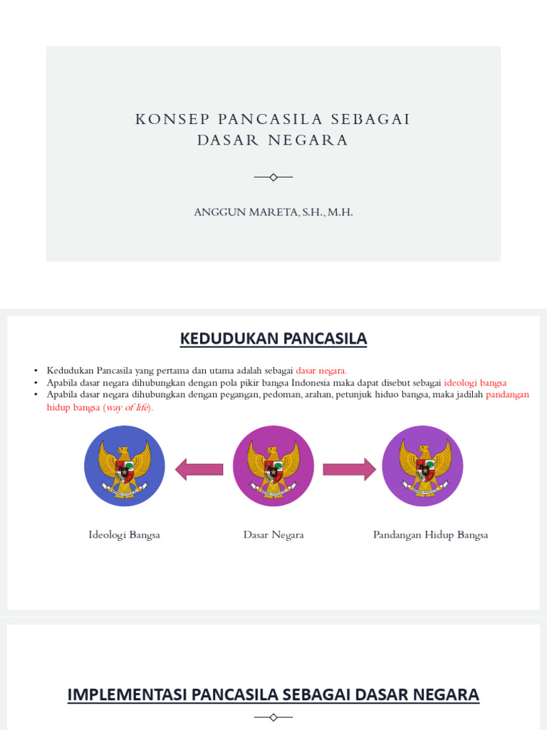 Konsep Pancasila Sebagai Dasar Negara | PDF