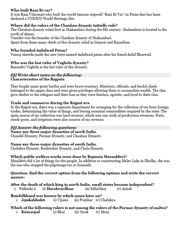 Chp.1 Rajput Age - Ruler and States | PDF