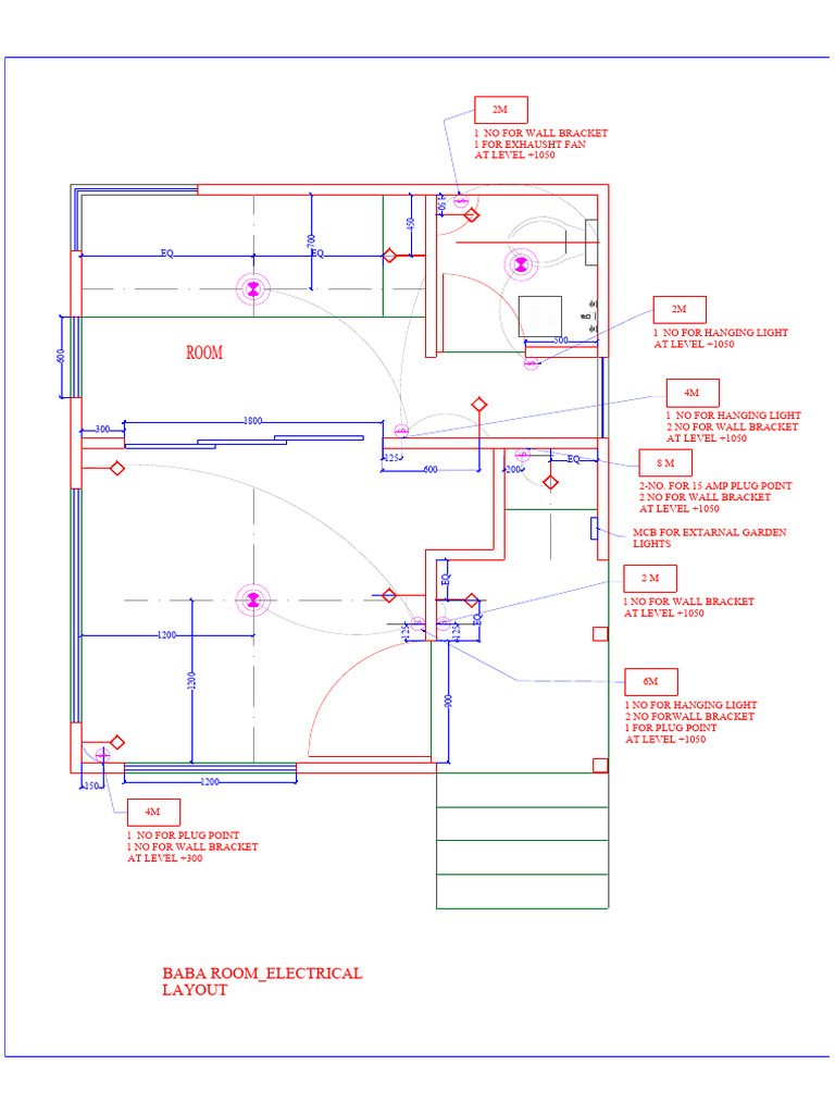 Baba Room - Electrical Layout | PDF