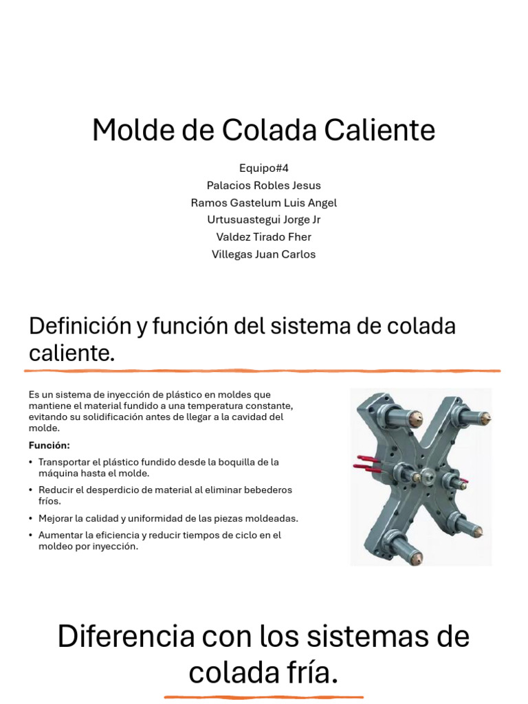 Componentes del Molde de Colada Caliente | PDF | El plastico | Materiales