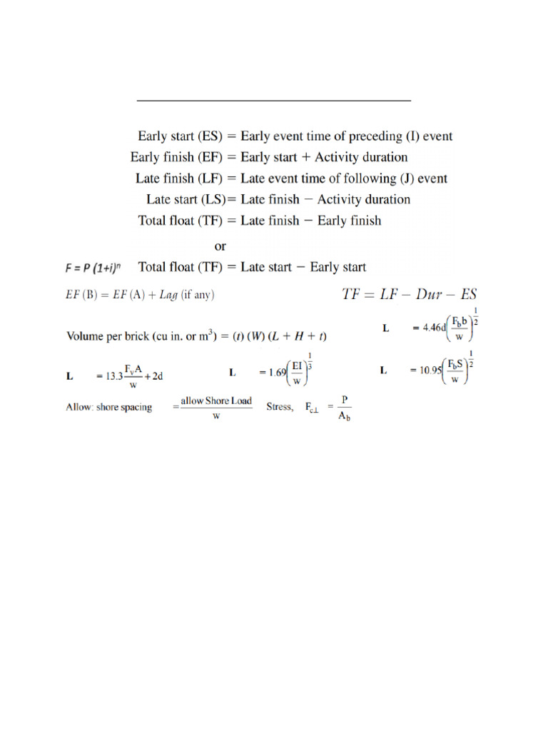 Required Equations, Tables & Figures | PDF