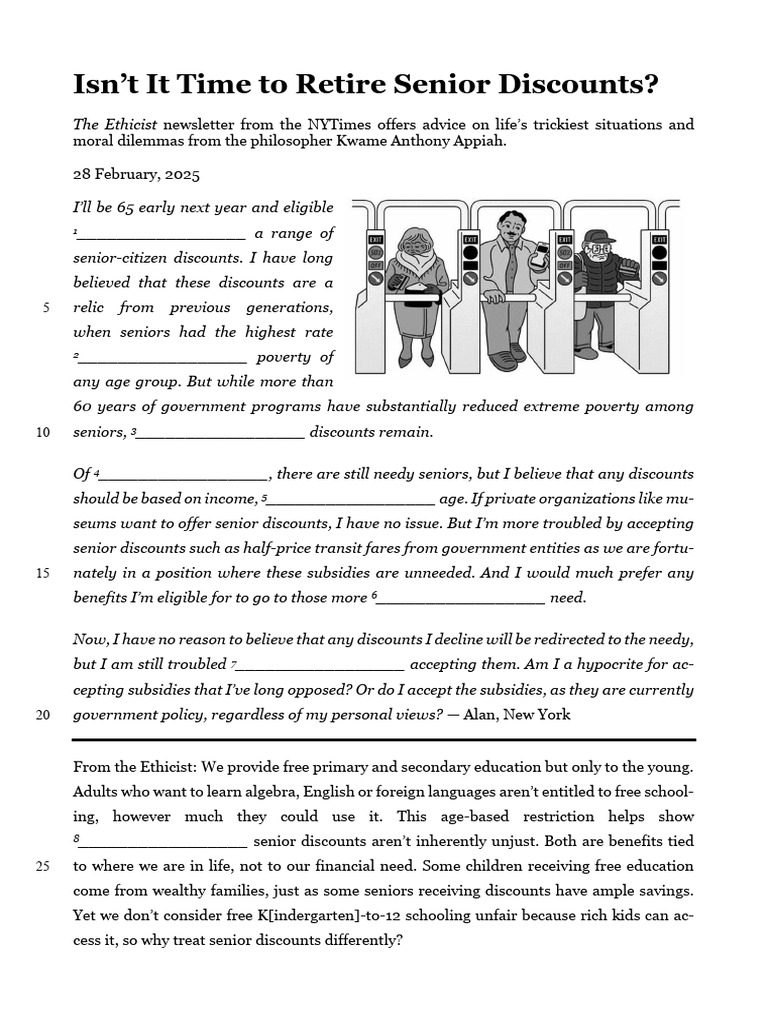Rethinking Senior Discounts Ethics | PDF