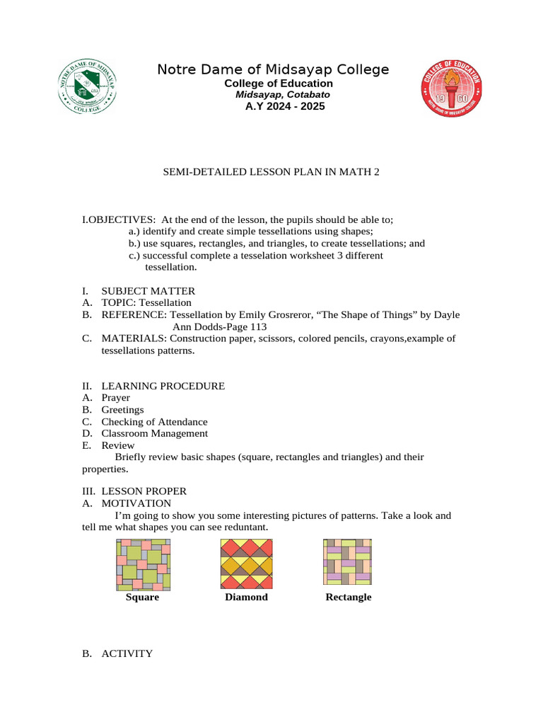 LP in TTL Macaya and Candog | PDF | Shape