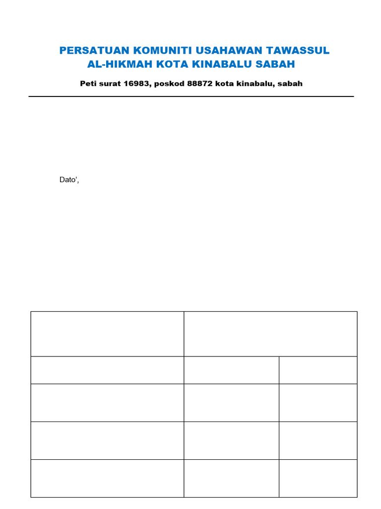 Surat Permohonan Buka Akaun BANK SIMPANAN NASIONAL - PKUTAHKKS - PDF | PDF