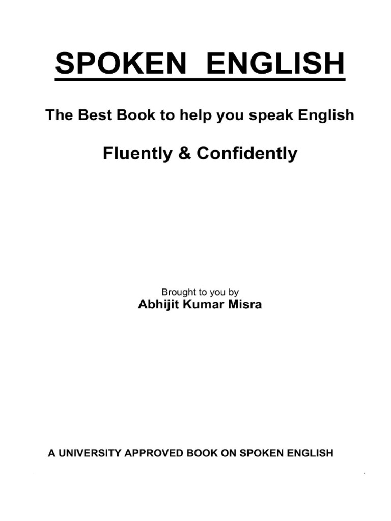 Spoken English Speak English Fluently Confidently - I (Spoken English ...
