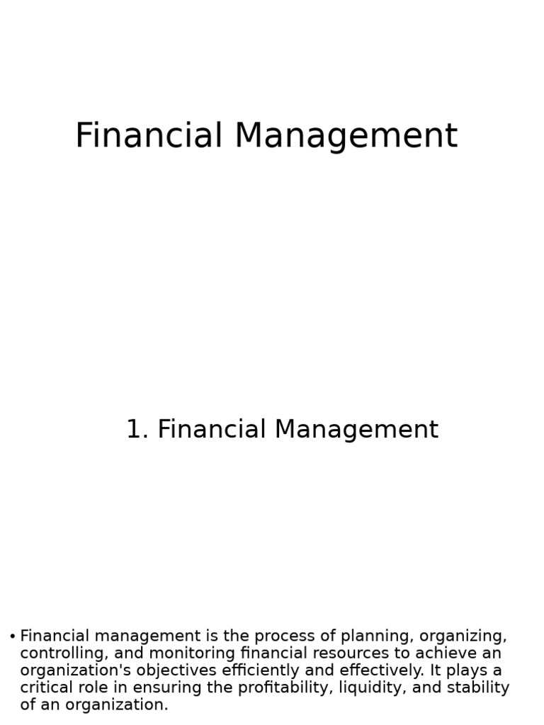Key Concepts in Financial Management | PDF | Cost Of Capital | Net Present Value