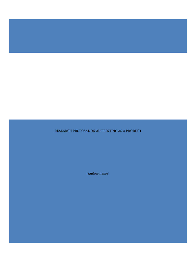 Research Proposal | PDF | Digital Marketing | 3 D Printing