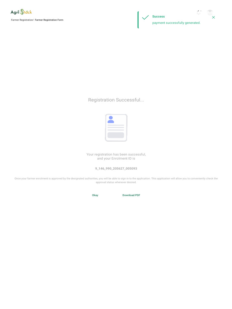 Successful Farmer Registration Details | PDF