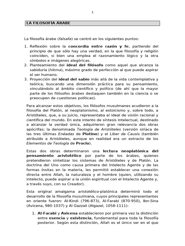 LA FILOSOFÍA ÁRABE | PDF | Aristóteles | Verdad