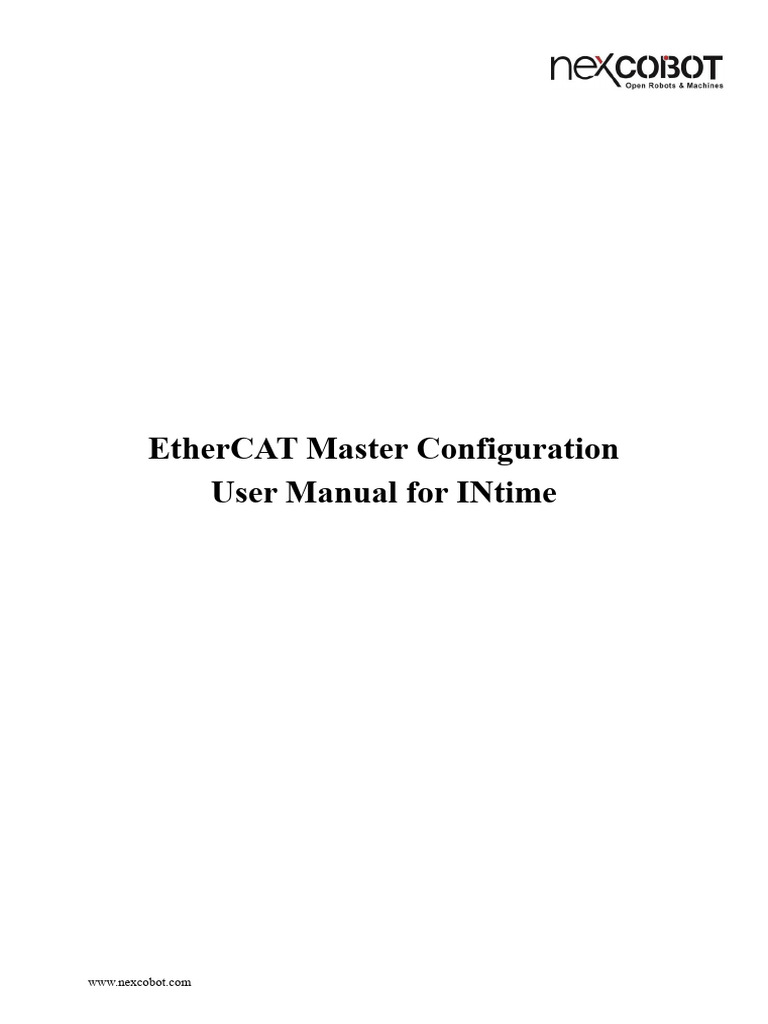 NexCOBOT EtherCAT Master Configuration User Manual For INtime | PDF | Microsoft Windows | Windows 10