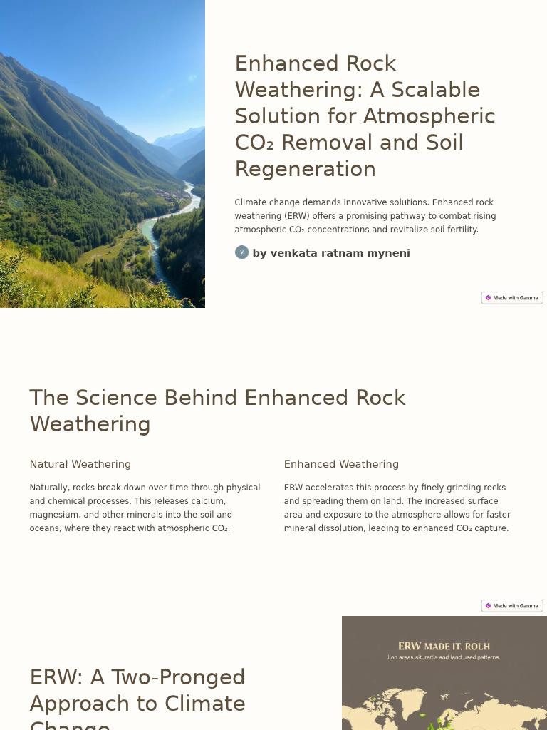 Enhanced Rock Weathering A Scalable Solution For Atmospheric CO Removal ...