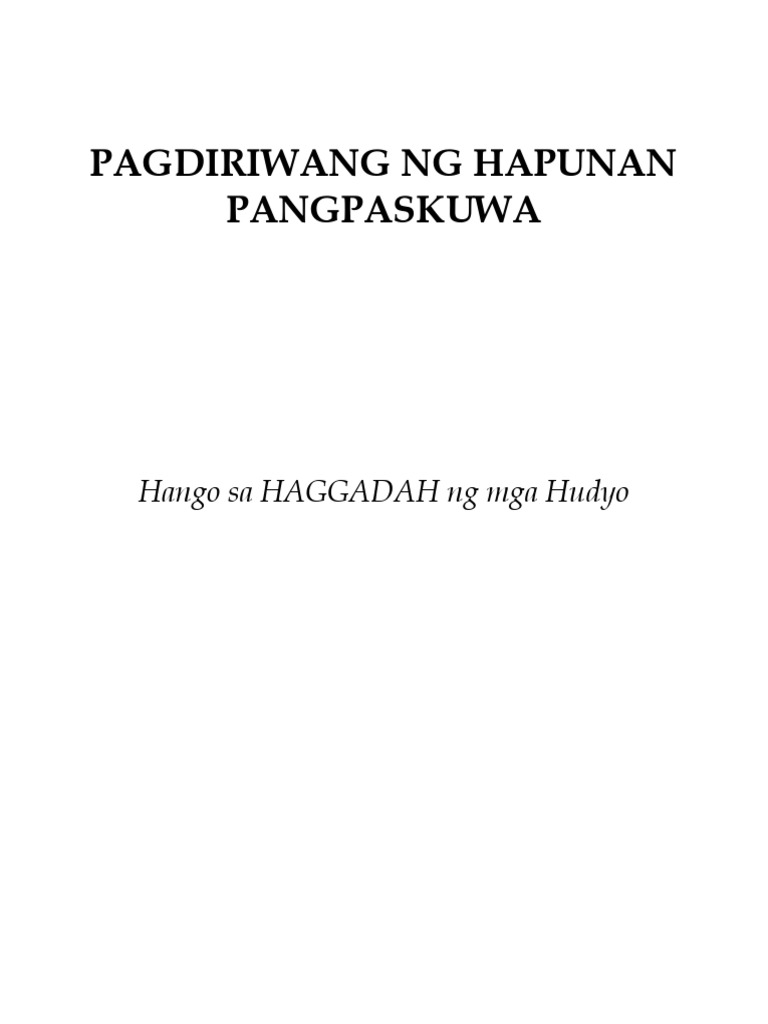 Pagdiriwang NG Hapunan Pangpaskuwa | PDF