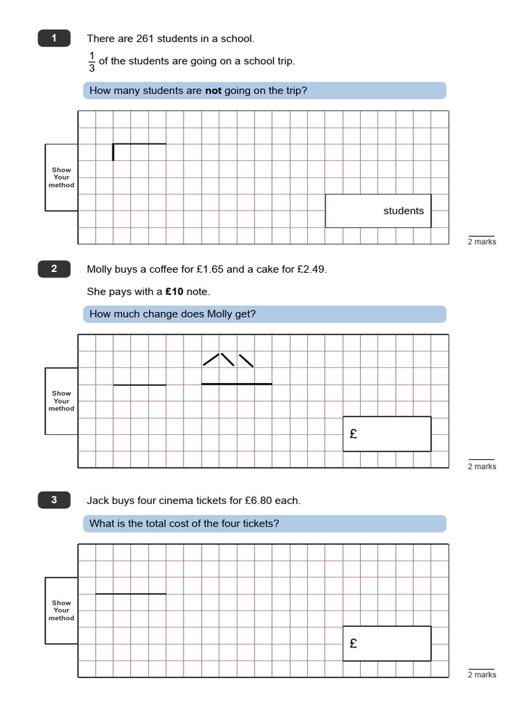 Math Problems on Trip and Expenses | PDF