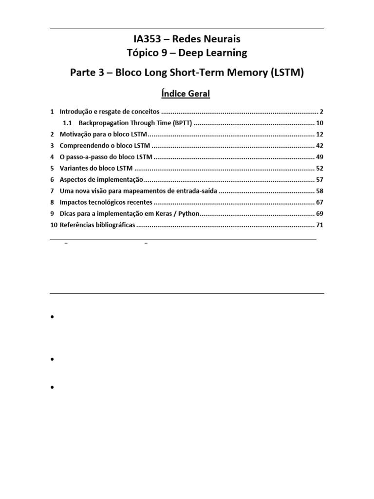 Tópico 9 - Deep Learning - Parte 3 Bloco Long Short-Term Memory (LSTM ...