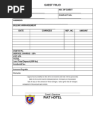 Sample Guest Folio | PDF | Finance & Money Management