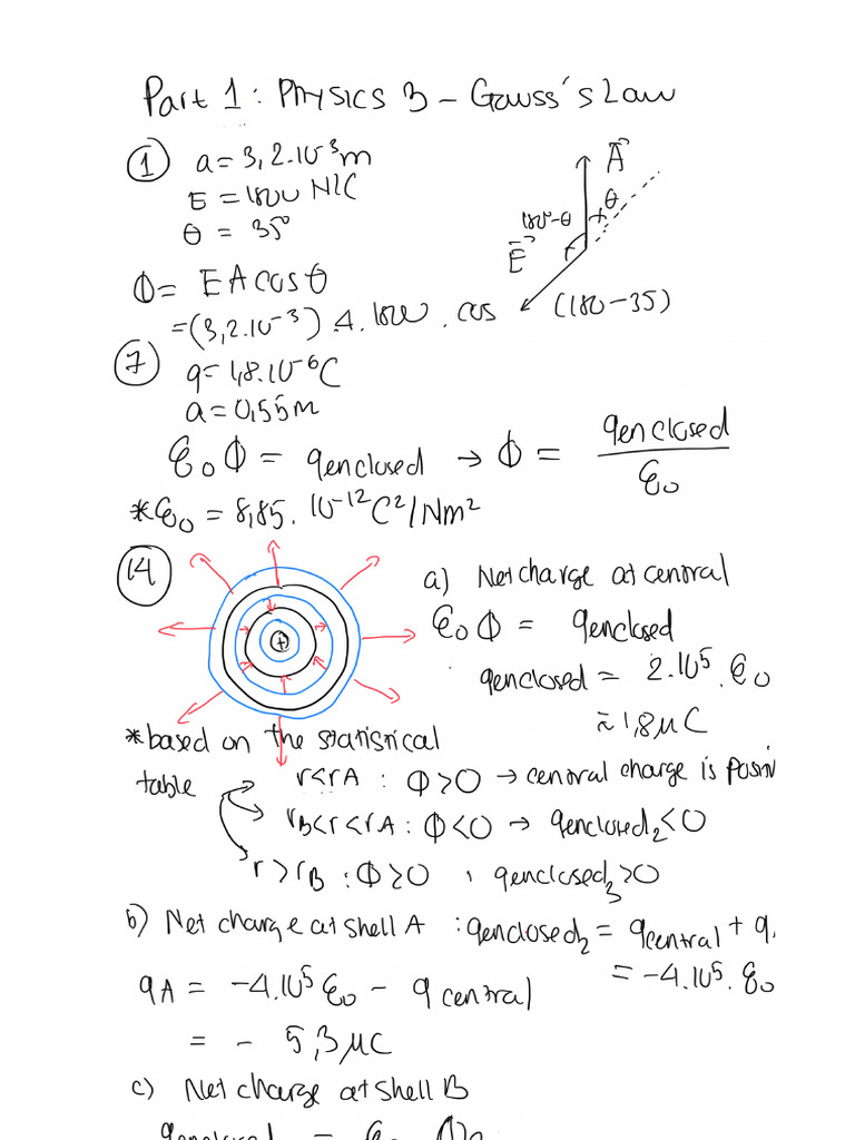 Part 1: Physics 3 - Gauss's Law | PDF