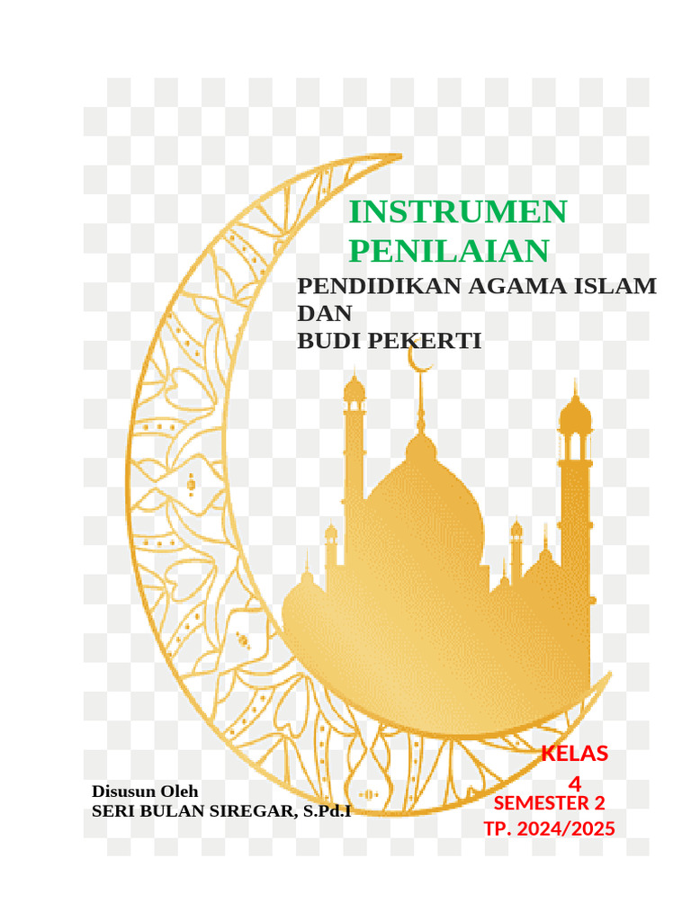 Instrumen Penilaian PAI Kelas 4 Semester 2 TP. 2024 - 2025 | PDF