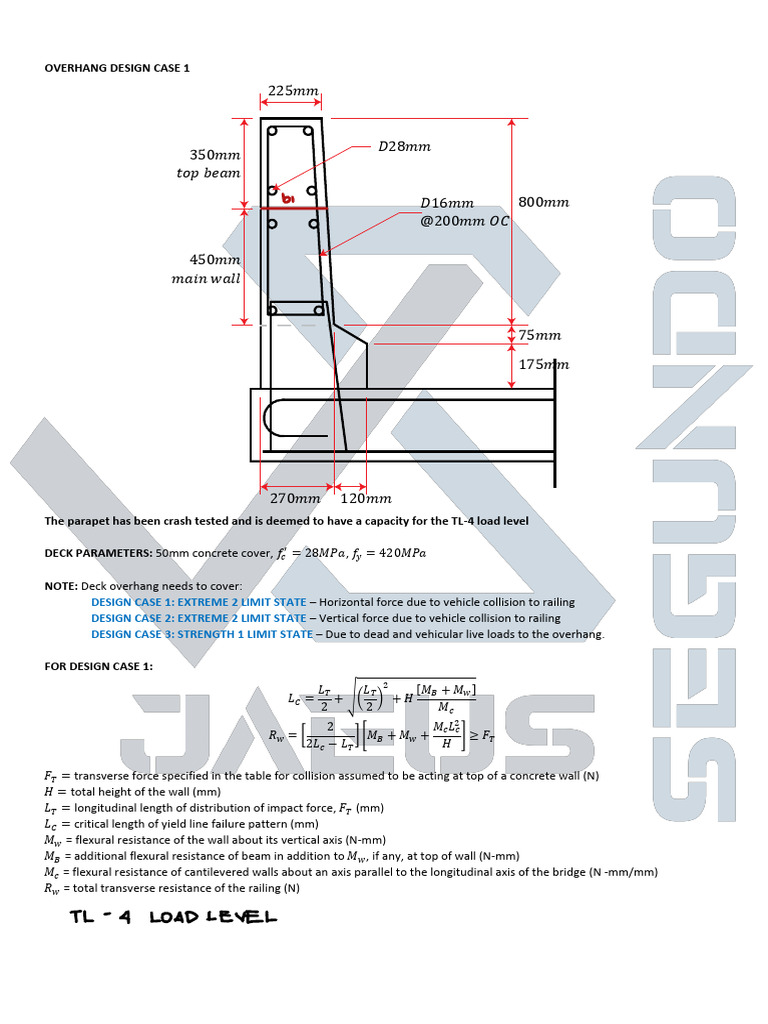 TL-4 Load Capacity Overhang Design | PDF