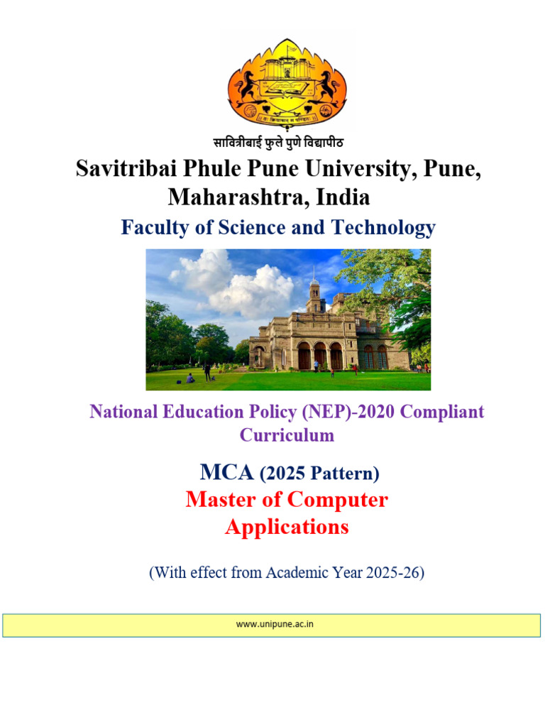 MCA NEP Curriculum 2025 Ver 4 | PDF | Curriculum | Computing
