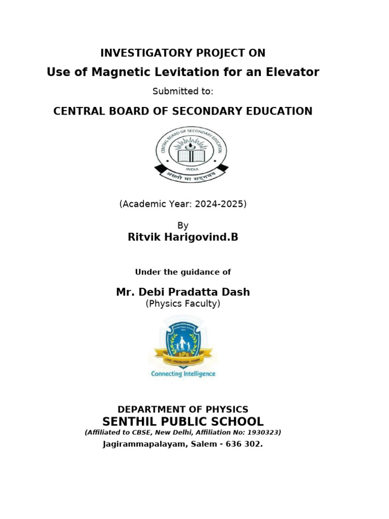 Magnetic Levitation in Elevator Design | PDF | Electromagnetism | Physical Phenomena