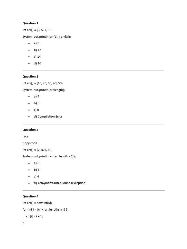 Sda Single Dimension Array Pdf Computer Programming Software