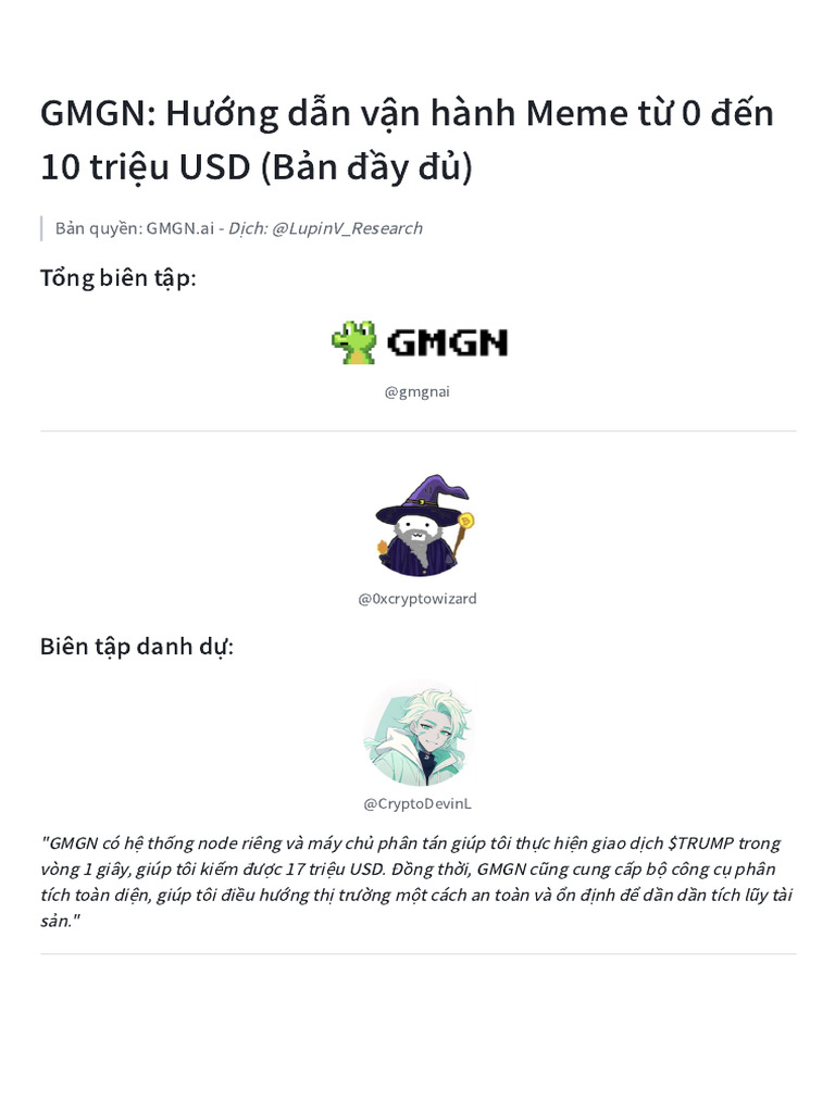 GMGN_Hướng_dẫn_vận_hành_Meme_từ_0_đến_10_triệu_USD | PDF